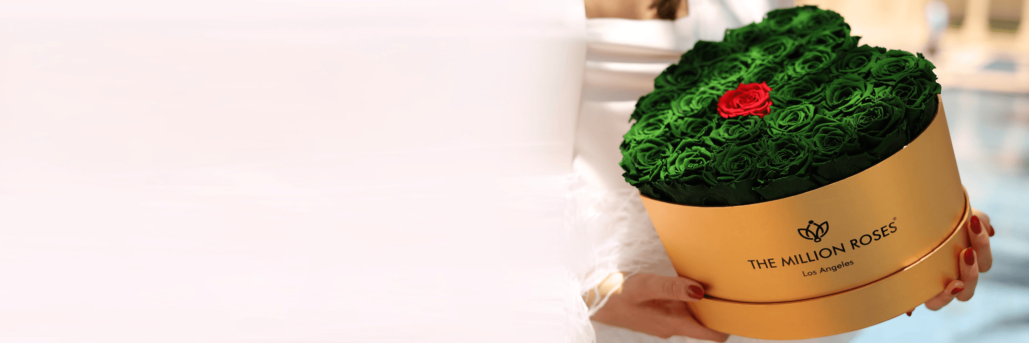 Green Roses - Preserved Green Roses in a Box | The Million Roses®