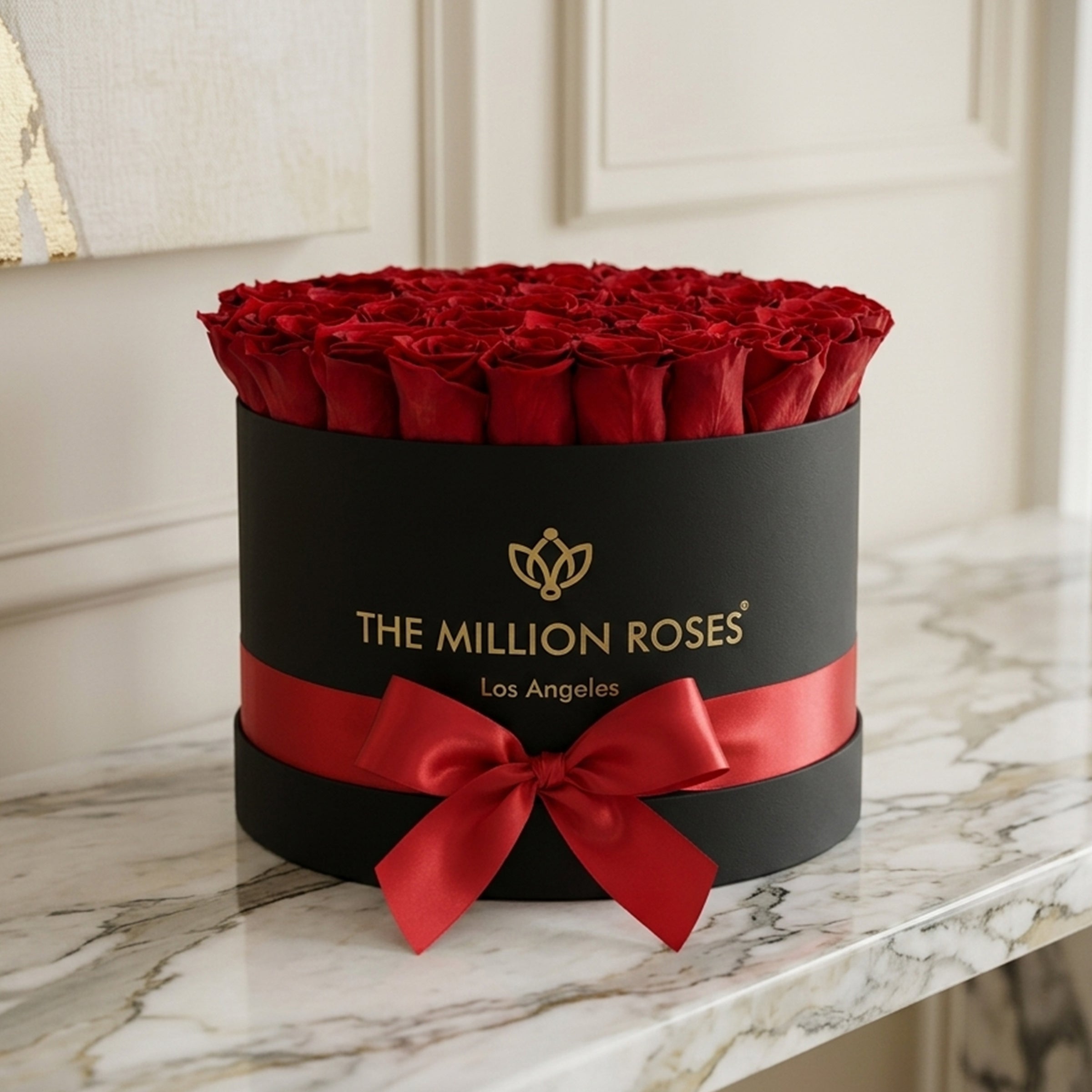 Supreme Black Box with Red Roses | The Million Roses