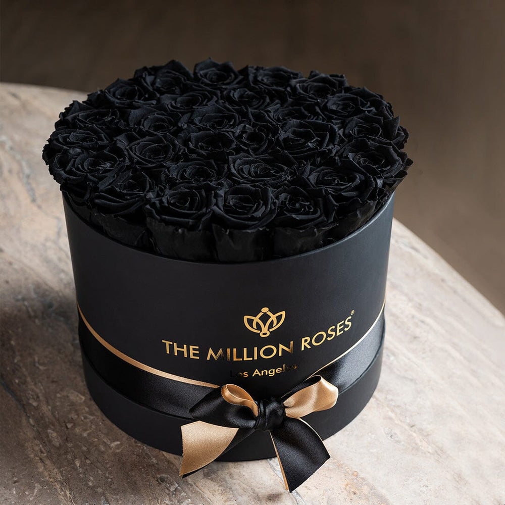 Black Roses in a Black Premium Box (LA)