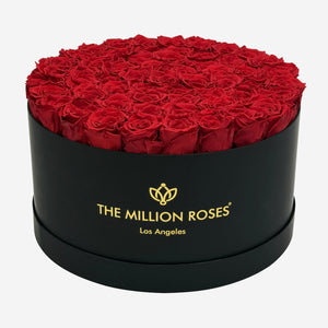 Deluxe Black Box with Red Roses | The Million Roses